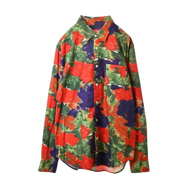 ブランド Supreme 品名 Brushed Floral Shirt フローラル シャツ 表記サイズ M 実寸 肩幅約46.5cm×身幅約53.5cm×着丈(襟下より計測)約75cm×袖丈約63cm 素材 コットン100% 商品状態 美...