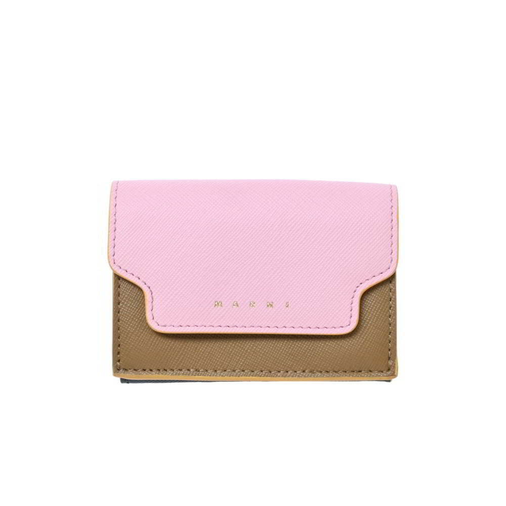 ブランド MARNI 品名 ブロックカラー コンパクト ウォレット サイフ 表記サイズ ONE SIZE 実寸 縦約6.5cm×横約9.5cm×マチ約2cm　札入れ×1小銭入れ×1カードケース×1 素材 レザー 商品状態 新品未使用品 型番...