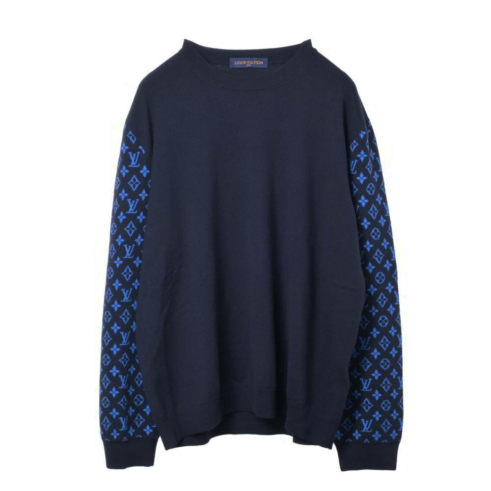 ブランド LOUIS VUITTON 品名 RM231Q R93 HON42W モノグラムスリーブ 切替 ウール カシミヤ ニット 表記サイズ 4L 実寸 肩幅約55cm×身幅約64cm×着丈約76cm×袖丈約71cm 素材 ウール80%カ...