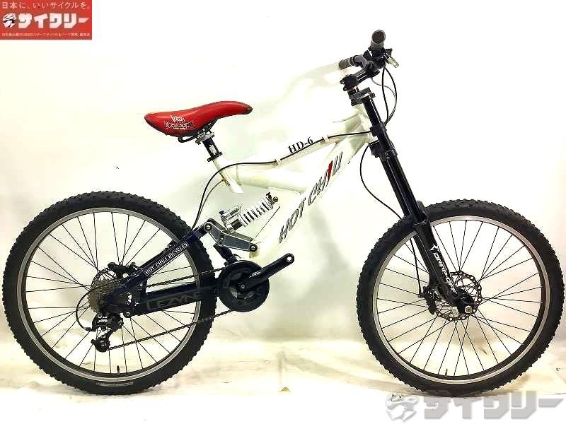 製品情報カテゴリ完成車 MTB フリーライド・ダウンヒル メーカーホットチリ年式2000年代色WHT状態ランクD(年式相応のキズあり)送料サイズ大型サイズトップチューブ長：500mmシートチューブ長：420mmヘッドチューブ長：125mmク...