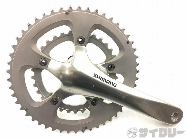 製品情報カテゴリドライブトレイン クランク クランク本体 メーカーシマノ年式-色状態ランクD(年式相応のキズあり)送料サイズ小型サイズクランク長：172.5mmPCD：110mmパーツ対応段数：9/10s歯数：50-34Tスパイダーアーム数...