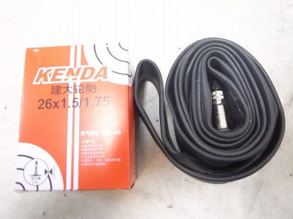 製品情報カテゴリホイール関連 チューブ 26インチ 英式メーカーケンダ年式色状態ランクN(新品)送料サイズ小型サイズパーツサイズ：26X1.50/1.75バルブ：英式状態コメント新品商品でございます。その他【KENDA】