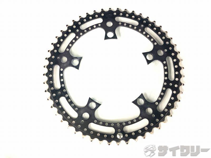 製品情報カテゴリドライブトレイン クランク チェーンリング メーカーストロングライト年式-色状態ランクV(ビンテージ)送料サイズ小型サイズPCD：122パーツ対応段数：5/6s歯数：52Tスパイダーアーム数：5状態コメント中古商品です。使用...