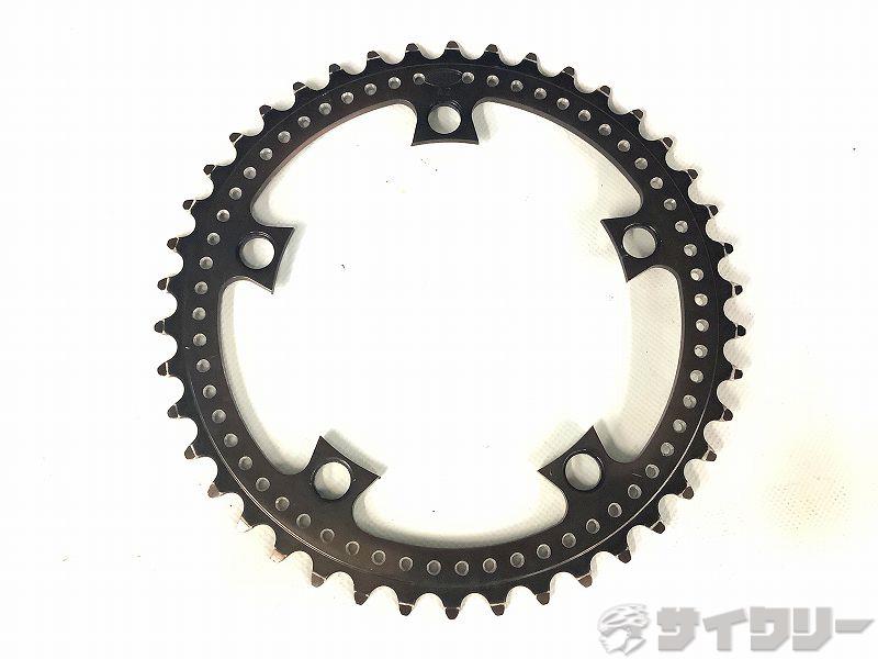 製品情報カテゴリドライブトレイン クランク チェーンリング メーカーストロングライト年式-色状態ランクV(ビンテージ)送料サイズ小型サイズPCD：122パーツ対応段数：5/6s歯数：42Tスパイダーアーム数：5状態コメント中古商品です。使用...