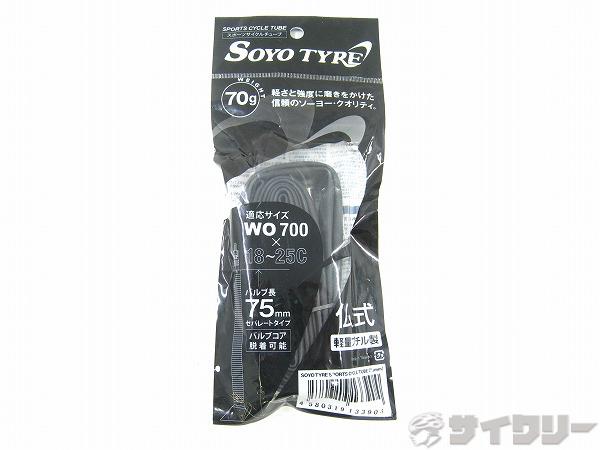 製品情報カテゴリホイール関連 チューブ 700C 仏式メーカーソーヨー年式-色状態ランクA(未使用品)送料サイズ小型サイズサイズ：700x18-25cバルブ長：75mmパーツバルブ規格：仏式状態コメント未使用商品です。その他