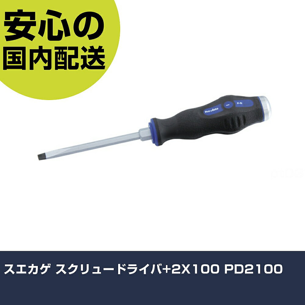 メーカー名 スエカゲ 商品名 スエカゲ スクリュードライバ+2X100 数量 1丁 長さ 225mm 幅 80mm 高さ 38mm 重量 160g 【商品について】 特長：●力が入れやすいグリップ形状です。●大きく叩きやすい座金、また早廻し...