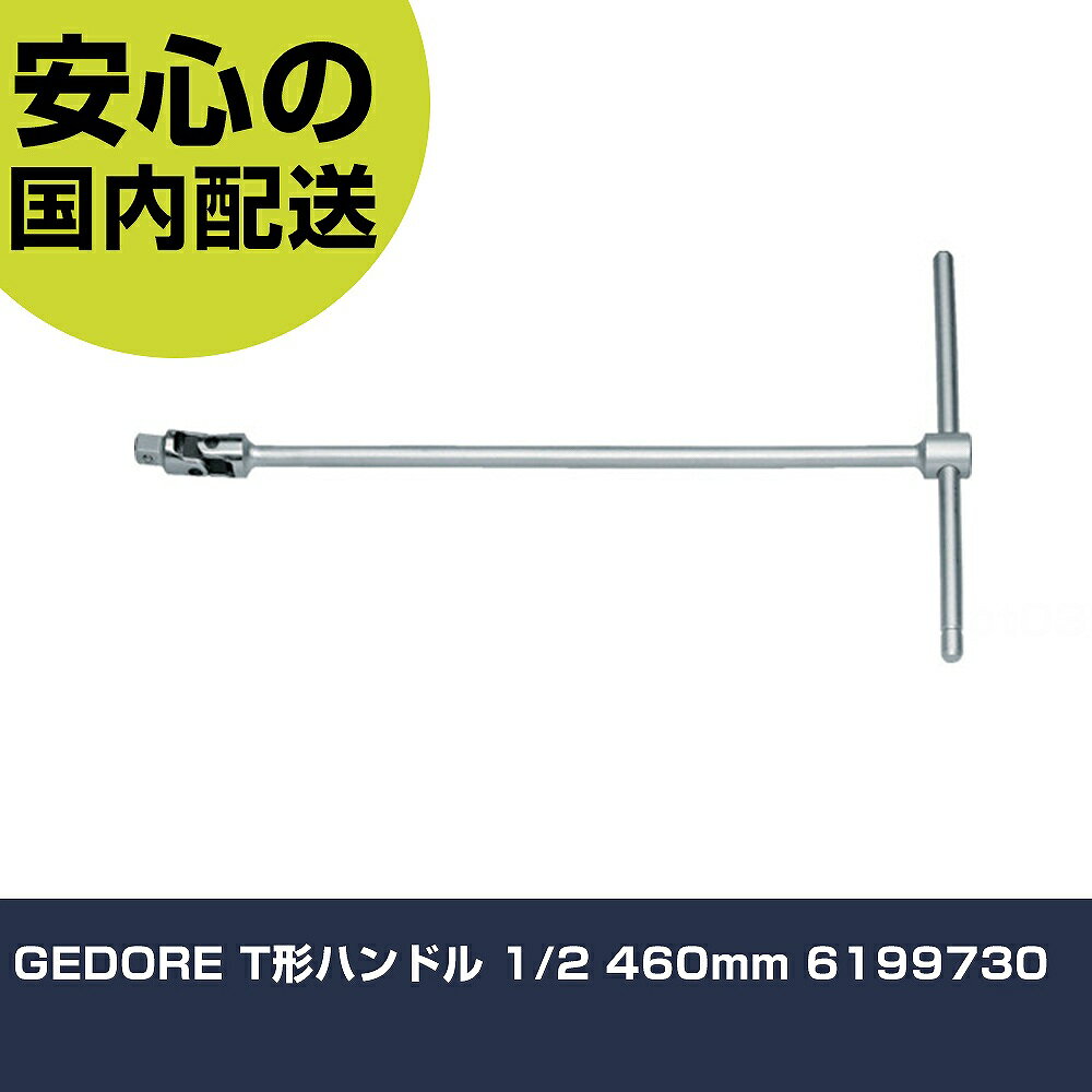 メーカー名 GEDORE 商品名 GEDORE T形ハンドル 1/2 460mm 数量 1個 長さ 433mm 幅 248mm 高さ 25mm 重量 900g 【商品について】 特長：●自在型の先端で角度の調整ができるので、狭い場所でも作業...