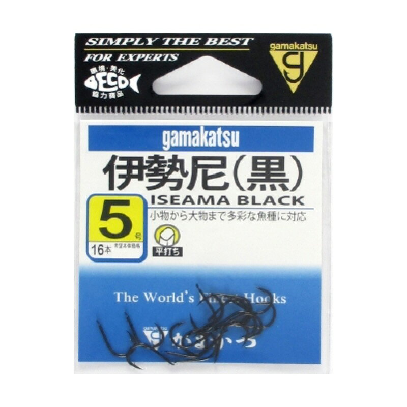 商品説明【がまかつ/Gamakatsu】軸太でしっかりした鈎です。鈎先は鋭く少し内向きで、外れにくくなっています。どんな大物が食いついても安心です。(平打ち)ITEM INFORMATION[環境美化協力商品]針号数5号カラー黒その他特徴1...