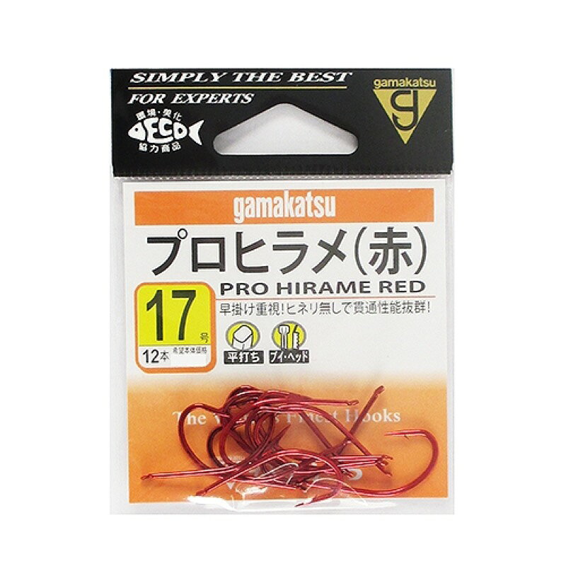 商品説明【がまかつ/Gamakatsu】早掛けを重視した丸セイゴタイプです。船からのヒラメ釣りで定番の丸せいご型のヒネリなしの鈎です。(ブイ・ヘッド/平打ち)ITEM INFORMATION[環境美化協力商品]針号数17号カラー赤その他特徴...