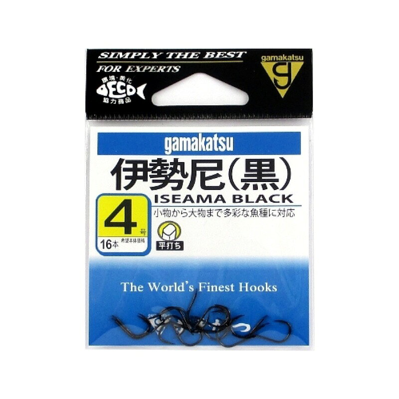 商品説明【がまかつ/Gamakatsu】軸太でしっかりした鈎です。鈎先は鋭く少し内向きで、外れにくくなっています。どんな大物が食いついても安心です。(平打ち)ITEM INFORMATION[環境美化協力商品]針号数4号カラー黒その他特徴1...