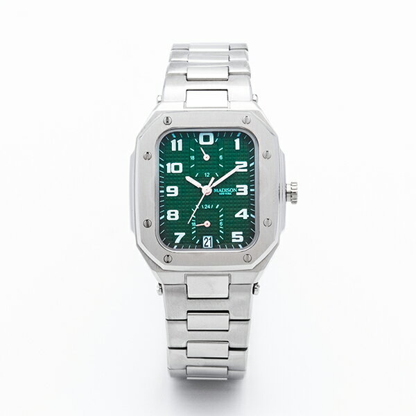 メーカー：MADISON NEW YORK マディソン ニューヨーク製品名：MA011012-4JANコード：4937285142841ケースサイズ： 横×縦×厚み：41 × 34mm（りゅうず・ラグ除く）ムーブメント：クォーツバンド：31...