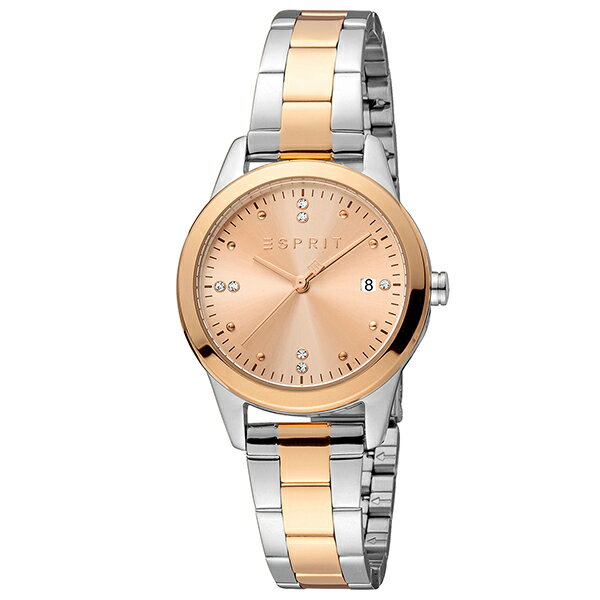 メーカー：ESPRIT エスプリ製品名：ES1L239M3095JANコード：4894626208829ケースサイズ：30mmムーブメント：クォーツバンド：ステンレススチール防水：3ATMケース：メタル文字盤色：ピンクゴールド付属品：箱・取...