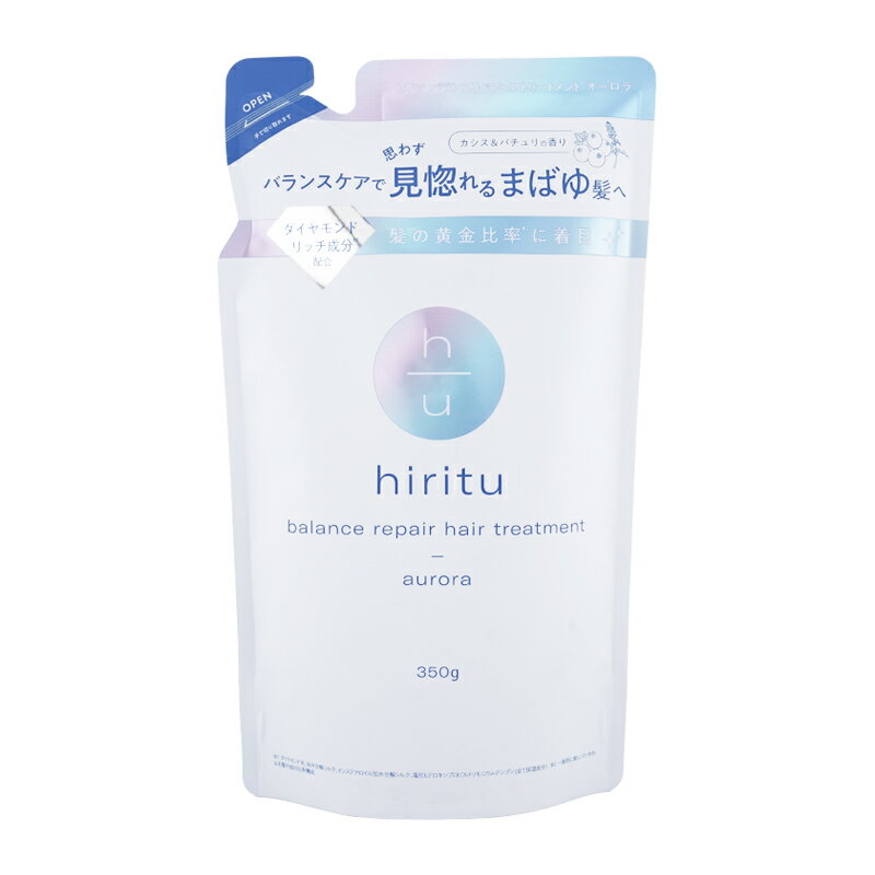 JAN 4580442691289 【商品説明】 ダメージヘアを徹底補修し、ツヤを阻む浮き毛・パヤ毛を抑制するオーロラヘアトリートメントの詰め替えタイプ。 髪の黄金比率に着目し、髪に必要なたんぱく質・水分・油分をバランスよく補い、髪内部から...
