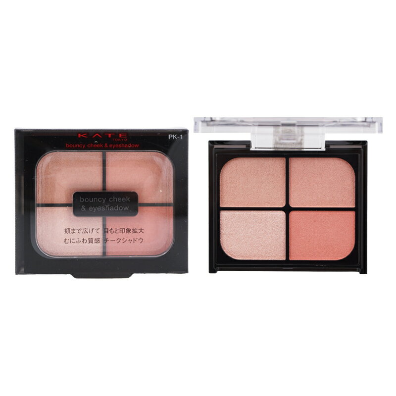 JAN 4973167042533 頬まで広く色をのせ目元の印象を拡大 チークシャドウ 【商品名/内容物】 KATE ケイト バウンシーチークシャドウ 本体 PK-1ウォームピーチ 4.9g 【使用方法】 1.指またはお手持ちのブラシにA・...