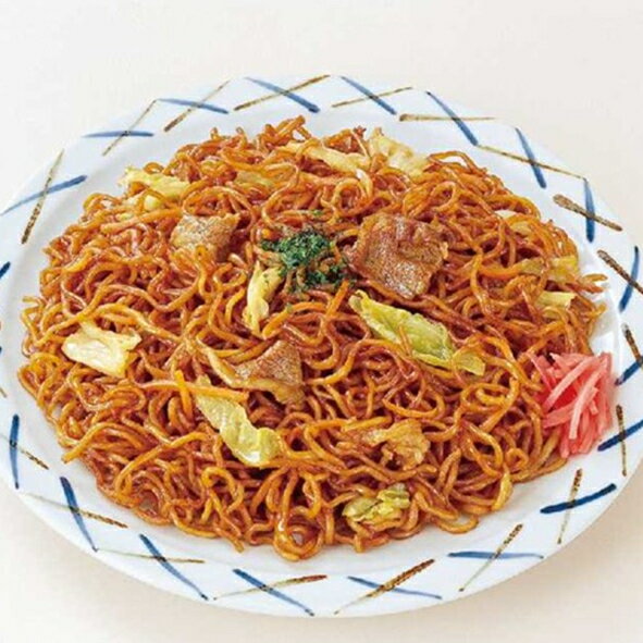 商品情報品名焼そば（調理済み）原材料名めん（小麦粉（国内製造）、食塩/加工デンプン、かんすい、クチナシ色素）、中濃ソース（小麦・大豆・鶏肉・もも・りんごを含む）、植物油、粉末状混合調味料、砂糖、食塩/カラメル色素、調味料（アミノ酸等）、増粘...