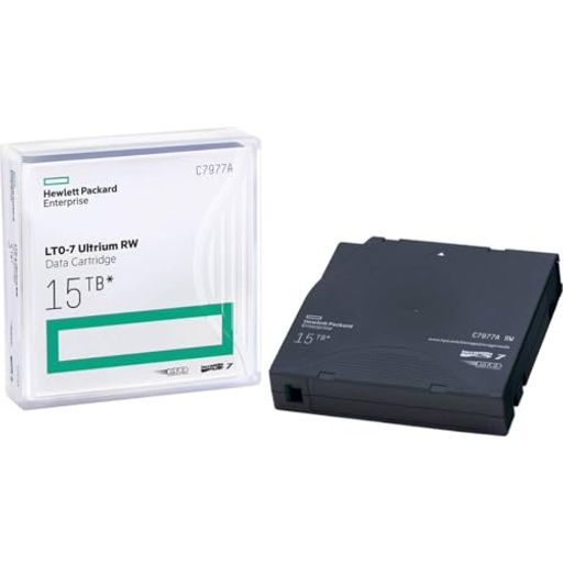 ビジネス HP C7977A LTO7 Ultrium7 テープ 15TB RW データカートリッジ (新品)。
