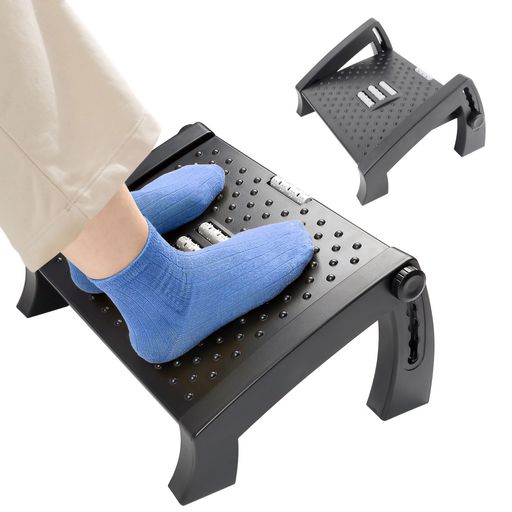 ✨【高さ6段階調節可能なデスク下フットレスト】フットレストの両側に操作するのに非常に便利な調節ネジが備わって、高さは六段階(9cm・11cm・13cm・15cm・17cm・19cm)調整可能です。使用者の身長、椅子やオフィスデスクの高さに応...