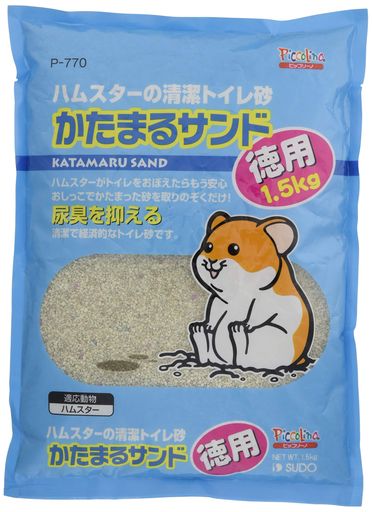 インドア ハムスターがトイレをおぼえたらもう安心!おしっこでかたまった砂を取りのぞくだけ。