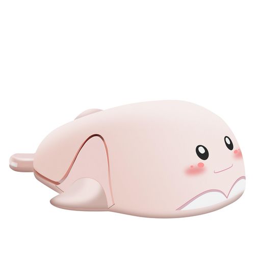 【外観&amp;持ち運び便利】かわいい動物鯨の形の無線マウス、手のひらにフィットしており、使い心地が良い。人間工学に基づいたデザイン、滑らかで快適な外観、手の疲れを軽減。ポータブルて軽量てコンパクトて持ち運びに便利。マウスはスキッド抵抗性で...