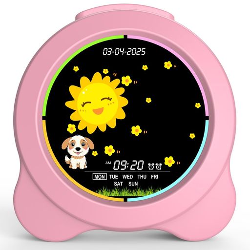 【🌞🌙 子供の時間教えのアラームクロック この子供のための教育アラームクロックは,日と夜のサイクルを教えるためにユニークな太陽,雲,月,星のシンボルを使用します.幼児の睡眠訓練に最適です.子供向けの基本的なデ...