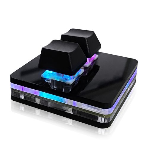 マクロゲームやリズムゲーム用の2キープログラム可能なキーパッド。 フルRGBカラーのブラックキーパッド。 USBインターフェース、HID標準キーボード、ドライバーなしでプラグアンドプレイ。 各ボタンはそれぞれ異なる機能モードに設定でき、お互...