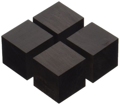 材質:アフリカ黒檀無垢材 外形寸法:34(W)x34(D)x34(H) 単位:mm
