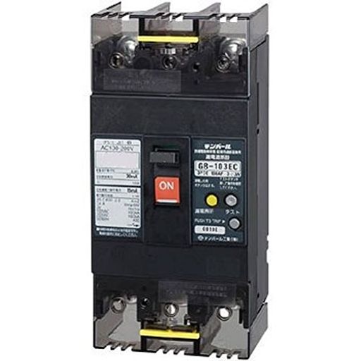 ●定格使用電圧:100-200V●定格電流:100A(22kW)●定格感度電流:30mA●定格インパルス耐電圧Uimp:6kV●極数:3P●素子数:3E●フレーム:100AF●最大動作時間:0.1秒●表面形端子仕様:圧着端子方式(圧着端子付属)