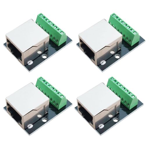 セット内容:4個xRJ45イーサネットシングルメスコネクタブレークアウト基板。 8コンタクト設計-RJ45ネットワークポートアダプターボードには8つの接点があります。8つの接続のうち、ワイヤへの高速かつ安全な終端のためにネジ端子に引き出され...