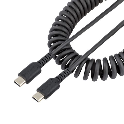 USB-C 充電ケーブル:コイル型のケーブルで32cmから最大50cmまで伸縮。丈夫で柔軟性のあるTPEジャケットにより、巻き取りやすく、車のコンソールボックスやグローブボックスに収納可能 高耐久性:アラミド繊維で補強したUSB-Cケーブル...