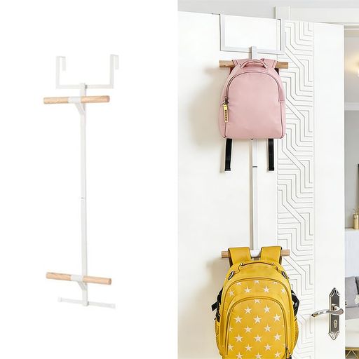 【ランドセルラック】この白い縦型衣類ハンガーは、ランドセルラックと呼ぶことも、衣類を掛けるのに適していることもあり、さまざまなニーズを満たす複数の機能を備えています。シンプルでエレガントなので、さまざまな家の装飾スタイルに簡単に統合でき、あ...