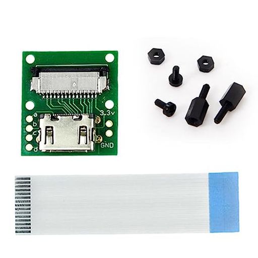 このシステムはRaspberry Piのすべてのモデルで動作します。 Raspberry Piカメラケーブルを標準のHDMIケーブルで延長するためのコネクターの交換。 Raspberry Piとカメラの間に標準HDMIケーブルを使用するキッ...
