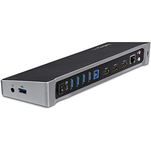 3画面対応USB 3.0ドッキングステーション:トリプルモニターでディスプレイ機能を拡張(1x HDMI + 2x DP)。またはデュアルモニター構成で作業効効率をアップ 4K UHD解像度:1台のモニターで3840x2160、他の2台で2...