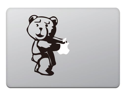 カインドストア MacBook Air / Pro 11 / 13インチ マックブック ステッカー シール テッド TED BEAR クマ 熊 くま テディ ベア ブラック M443 MacBook アートステッカー シール 対応サイズ :...