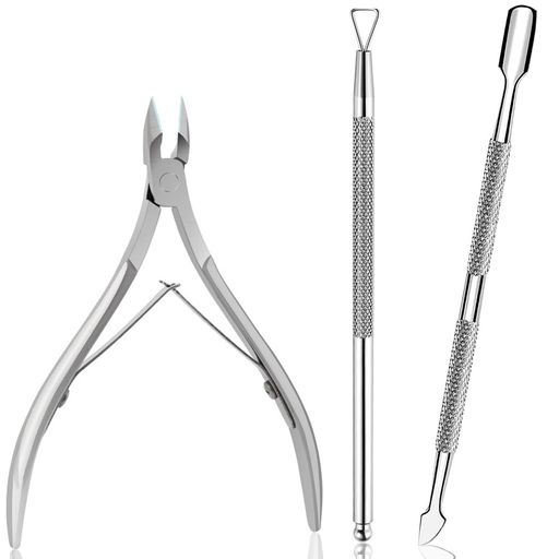 セット内容:角質はさみ3点セット;(キューティクルニッパー1pcs+ネイルリムーバー1pcs+双頭除爪プッシャー1pcs);材質:ステンレス;1.軟化剤を爪の端に30秒間塗布します;2.柔らかくなった角質を、スチールプッシュでそっと立ち上が...