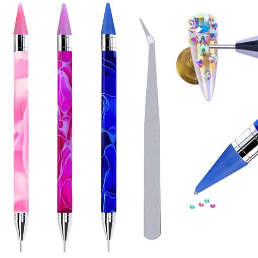 【材質】ダブルヘッドポイントドリルペンは、耐久性と長寿命を確保するために高品質の材料で作られています。滑らかで折れにくく、軽量で持ちやすく、耐久性に優れています。 【パッケージ】3色のダイヤモンドペインティング両端ドットペン(ブルー*1+パ...