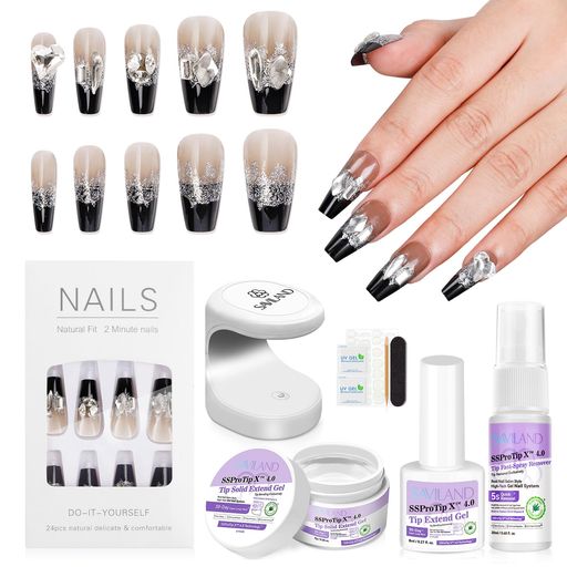 パッケージ:24枚入ブラックバタフライプレスオンネイルチップ+ミニ・ネイル・ランプ(電池なし)+ネイルチップ接着剤*1。Y2K風の長持ちネイル:トレンドと耐久性が完璧に融合したスタイリッシュなプレスオンネイルで、Y2K時代のノスタルジックな...