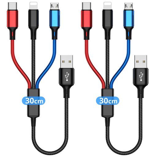 【1本3役】「guugei3in1充電ケーブル」は、Phone、Type-C、MicroUSBの3つのポートを兼ね備えた多機能ケーブルです。これ1本で3つの異なるデバイスに対応し、3台同時に充電することができます。自宅、オフィス、車内など、...