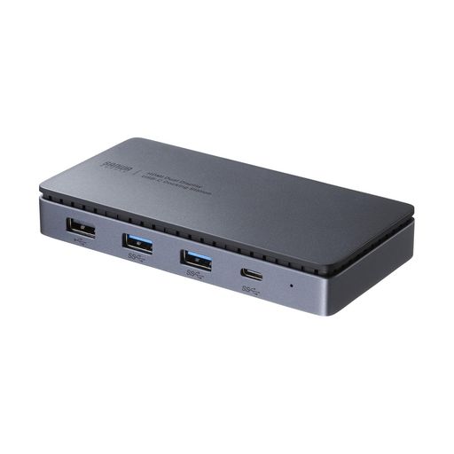 USBType-Cケーブル1本でディスプレイ最大2台へ映像出力ができる、HDMI映像出力端子を2ポート搭載したコンパクトなUSBType-Cドッキングステーションです。 HDMIを使用したディスプレイ1台出力時は最大4K(3840x2160...