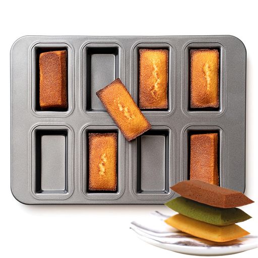 ケーキ、クッキー、チョコレート、フィナンシェ、パイ、タルト、ブラウニー、マフィン、カップケーキ 【製品仕様】フィナンシェ専用の焼き型に分類される製菓用品です。サイズ:約26cmx20cmx1cm、適度な大きさであり、操作や保管に便利です。重...
