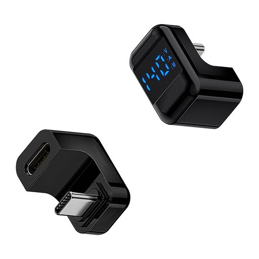急速充電 Duttek 140W U字型USB Cアダプター 180度USB Cオスtoメスアダプターは、140W(28V@5A)の急速充電をサポートします。 U字型USB Cアダプターは、U字型コーナーデザインで、U字型の間隔は9mm(0...