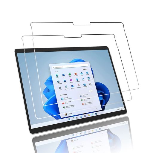 【対応機種】FORsurfacepro8/surfacePro9/surfaceproX202113インチ保護フィルム。 【表面硬度9H・飛散防止】ガラスフィルム9H硬度レベルの製旭硝子素材、。ハサミやカッター、鍵などでひっかいてもキズが付...