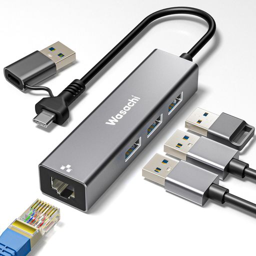 【USB-C&amp;USB-A両対応・これ1台で解決】 USB-CとUSB-A両ポート対応。ノートPC、デスクトップ、タブレットなど、多くのデバイスに対応。これ一台で複数のデバイスをサポートできます。 【最大1Gbpsギガビット通信】 有...