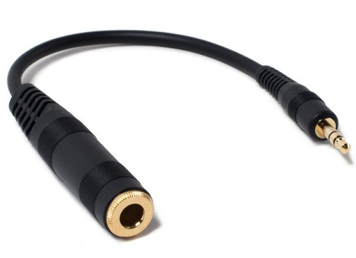 ヘッドフォン SENNHEISER純正ケーブルアダプターメス1/4インチ(6.3mm)からオス1/8インチ(3.5mm)ミニプラグ。(アダプターはマークなしですが、ゼンハイザー製です)。 アダプターケーブルは、大きなヘッドホンステレオプラグ...