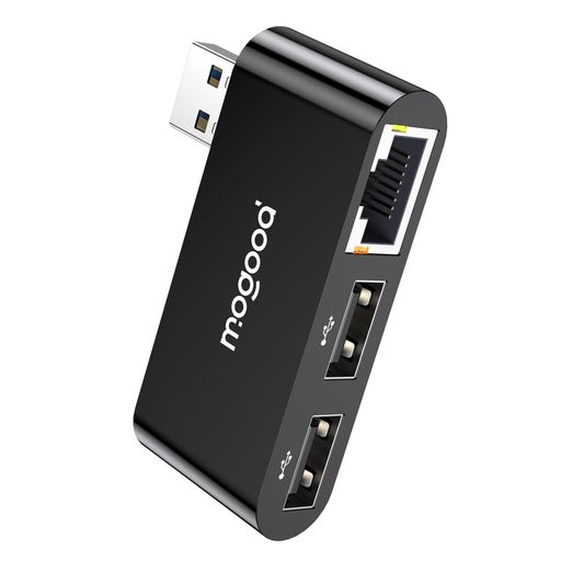 【USBイーサネットアダプタ】MOGOOD USB変換LAN有線ネットワークアダプタは1000 Mbpsの超高速を提供し、100 Mbps/10 Mbpsネットワークと後方互換性があり、大きなファイルを転送したり、快適な家庭映画を見たり、重...