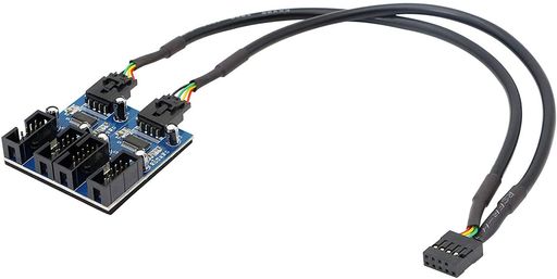 USB2.09ピンコネクタは、9ピンUSB2.0ポートを4x9ピンUSB2.0ポートに拡張できます。マザーボードのUSB9ピンが不足している場合に適しています。 ワイヤーベルトシールド層を接続し、データ伝送の干渉をより効果的に低減します。 ...