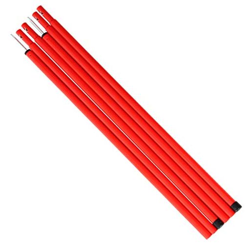 サイズ:(約)直径1.5x長さ170cm(先端直径:5mm) 収納サイズ:(約)W60xD12xH2cm 材質:スチール 重量:(約)1.0kg 付属品:ペグx2本、ロープx2本、キャリーバッグ ※2020年7月当社出荷分より、レッドカラー...
