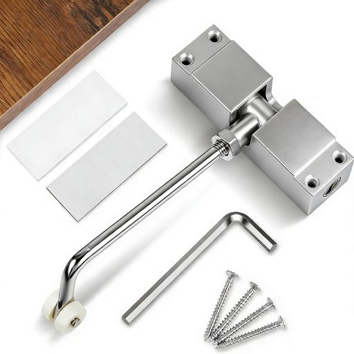 【調節可能なドアクローザー】調節可能なドアクローザーはネジ付き。調節棒長さ124mm、本体サイズ29x97mm。高品質アルミニウム合金製。開閉速度を柔軟に調節可能で、様々な閉門ニーズに対応します。 【高品質アルミニウム合金】厳選された高品質...
