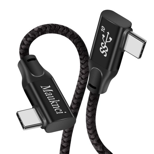 最大100W超高速充電の L字 USB Type C ケーブル、USB PD(Power-Delivery)に対応しており、最大100W (20V/5A)まで急速かつ安定した出力できます。 両端はL字なので、ケーブルの飛び出しがなく、配線が...