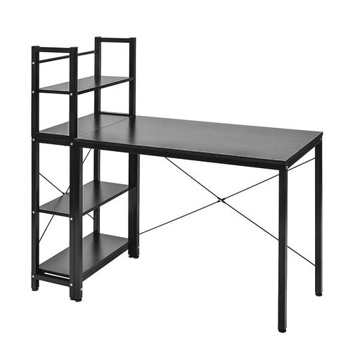 サイズ:111x50x121cm 一体分離両用ラック付きデスクです。ねじだけでラックとデスクがつながってますから、単品でラックとデスクも使えます。 オフィス・書斎等、雰囲気に合わせやすい5色より選べます。カラー選択:ブラック ホワイト ナチ...