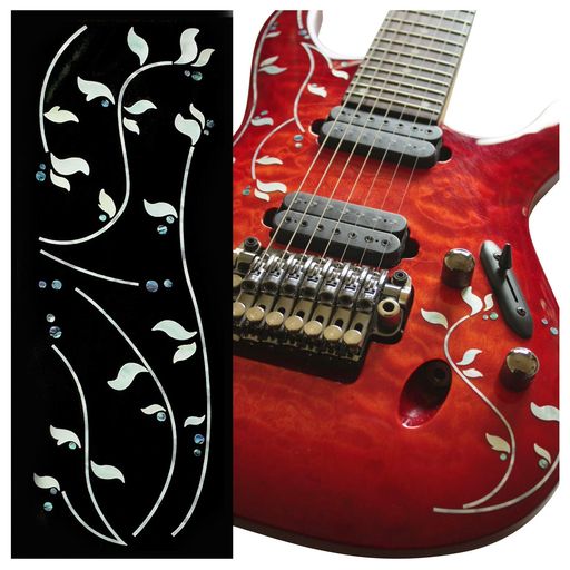 アコースティックやエレキのボディに。 ギタリスト&amp;ベーシスト達のステッカー。貼り方説明書付 簡単に楽器をカスタマイズ 本物の貝・インレイのようなステッカー。 貼った後はレモンオイル等でメンテナンス可能です。